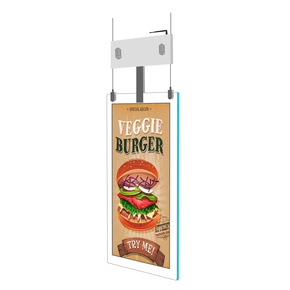 49inch Hanging Indoor Ceiling Double Sided Digital Signage with ...